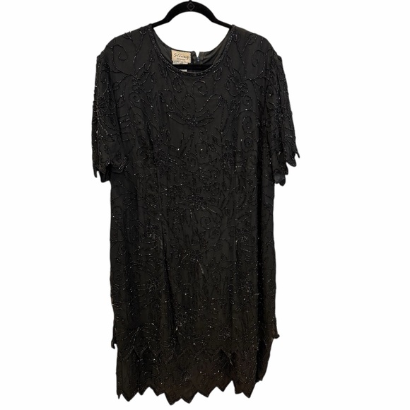 Stenay | Dresses | Vintage Stenay Black Beaded Dress 24 | Poshmark
